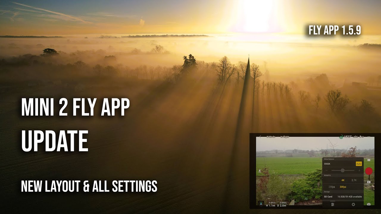 DJI Mini 2 Fly App Update: Quick Tutorial on All Pro Camera Settings ...
