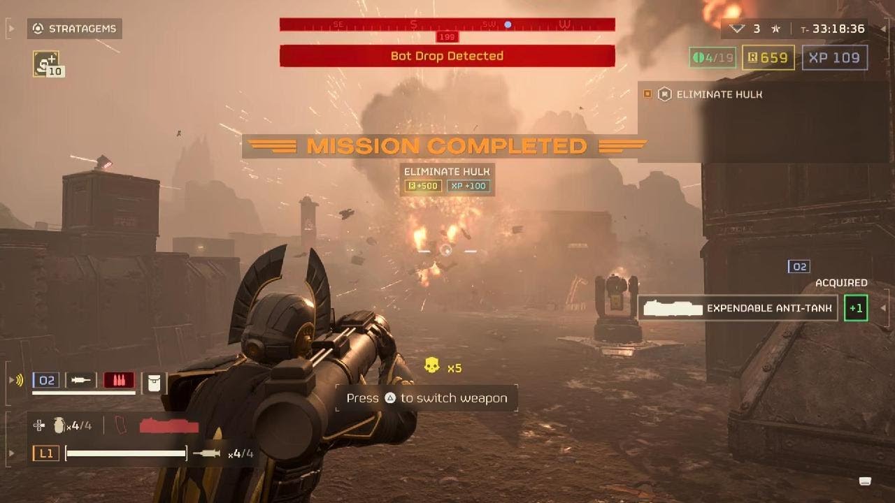 HELLDIVERS 2 Hulk Down - YouTube