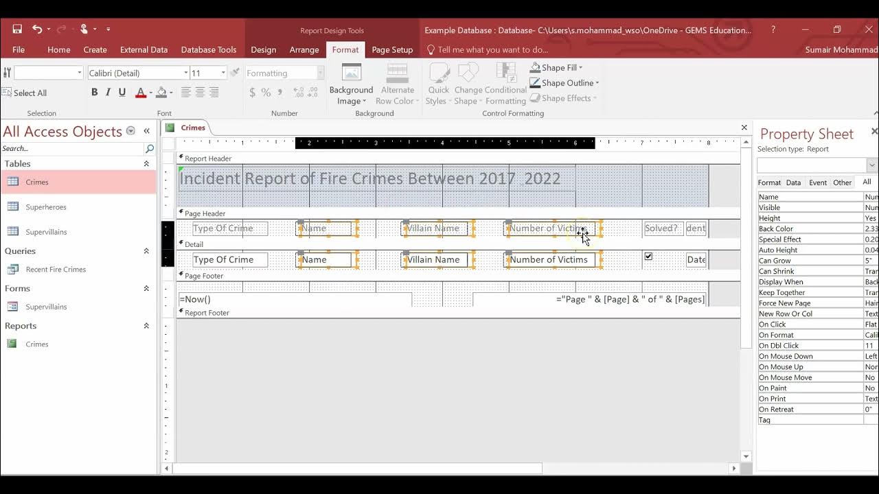 CREATING REPORTS IN ACCESS [Database Management - Part 7] - YouTube