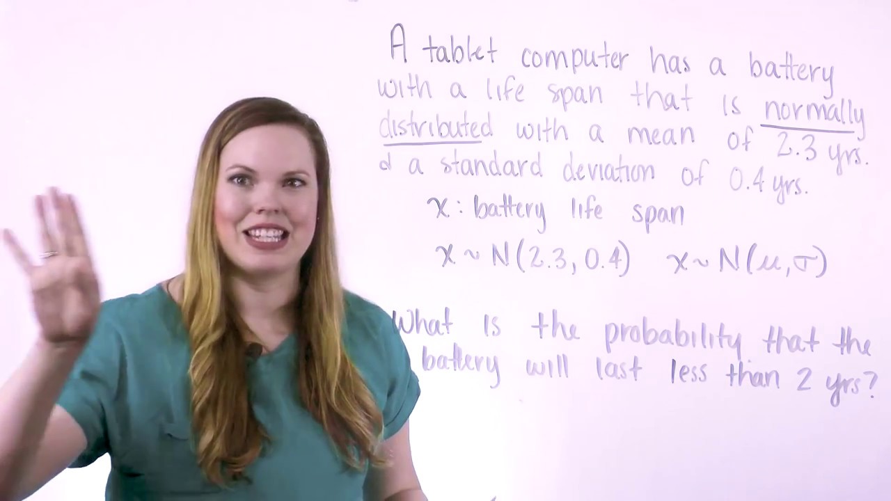 Areas Under Any Normal Curve: Finding Probability that X is Less Than ...