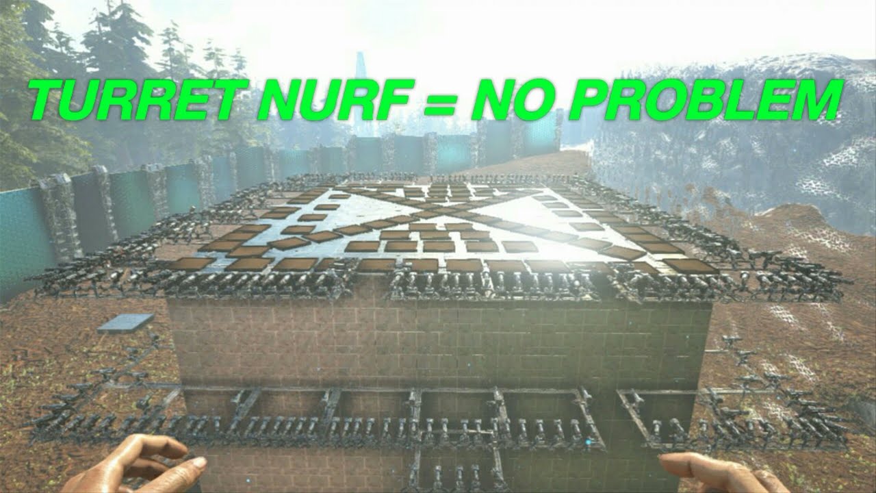 ARK :best way to deal with the turret nurf update!(patched) - YouTube