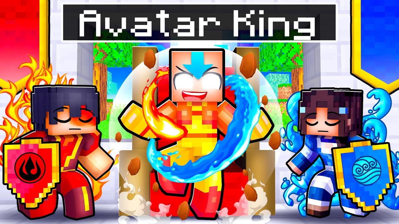 Playing as AVATAR KING in Minecraft! - YouTube