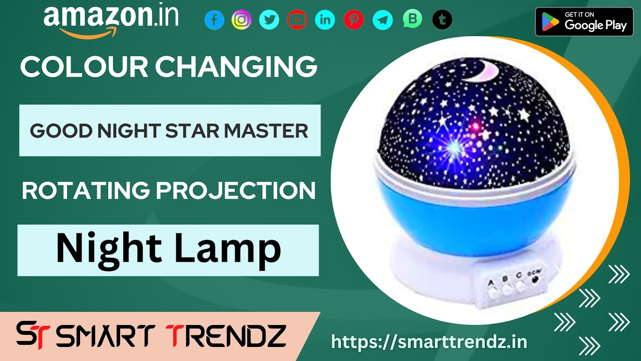 Colour Changing Good Night Star Master Rotating Projection Night Lamp ...