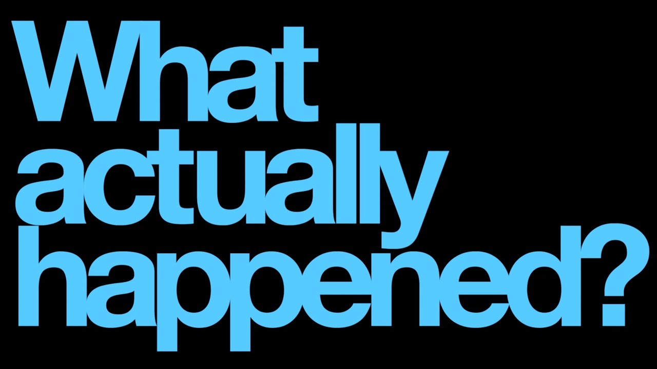 What do you think happened? - YouTube