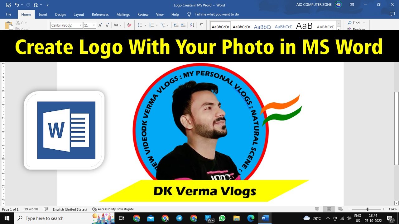 Logo Design with Your Photo in MS Word - It's possible? - YouTube