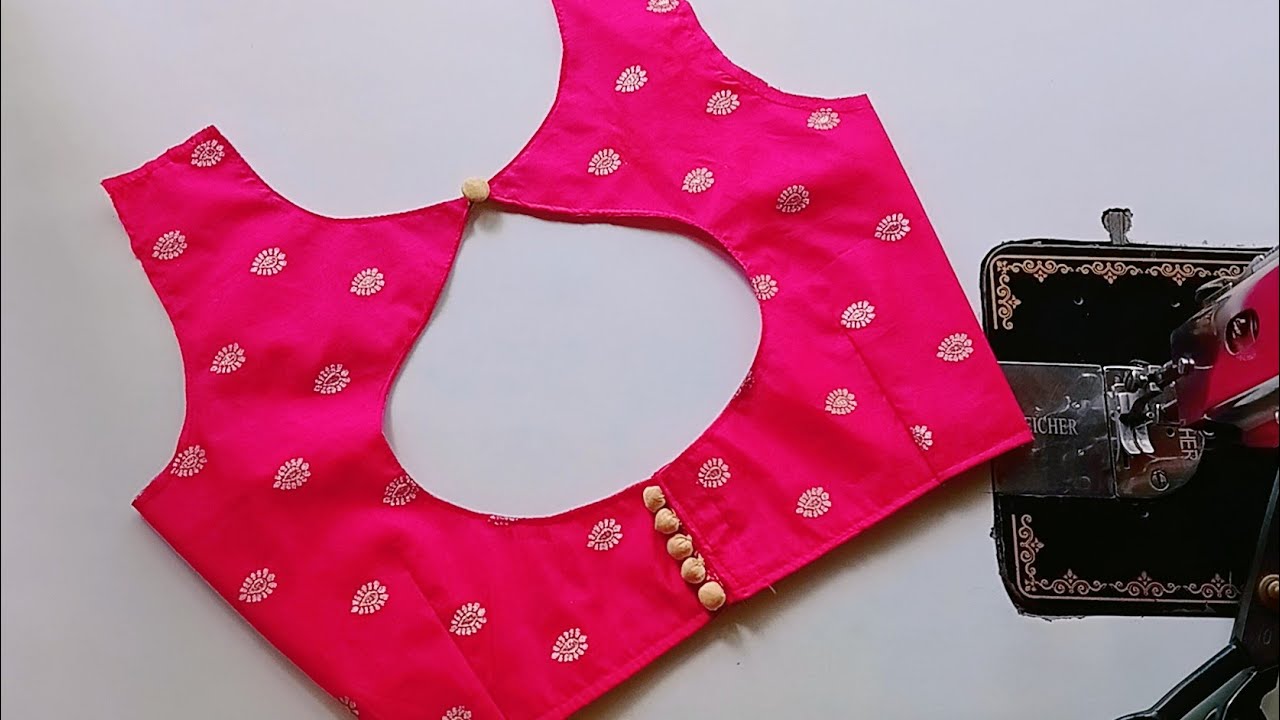 Simple And Easy Back Hook Blouse Design | Cutting And Stitching | Boat ...