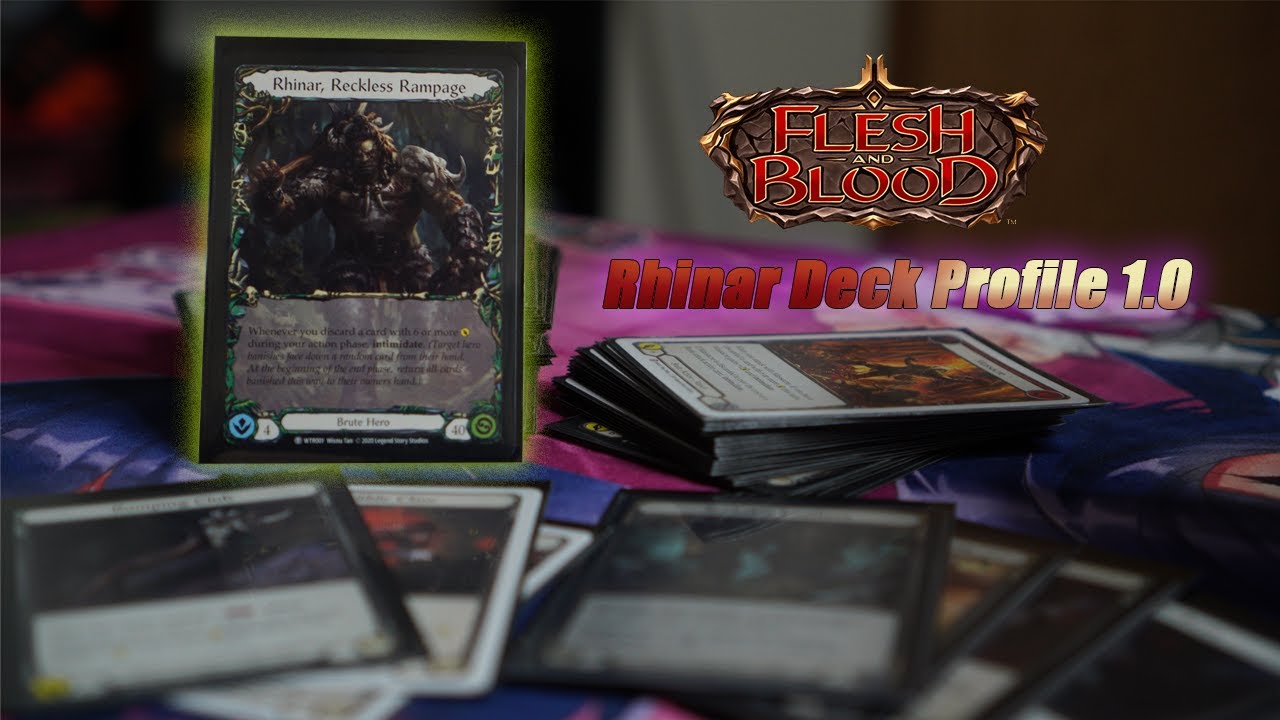 Rhinar Deck build CC uprising (journey to Flesh and Blood tcg) - YouTube
