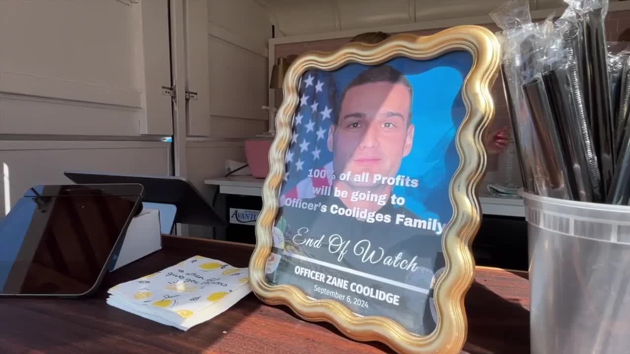 Hundreds gather in honor of Officer Zane Coolidge - YouTube