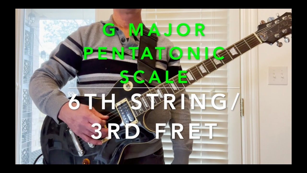 G MAJOR PENTATONIC SCALE OPEN POSITION - YouTube