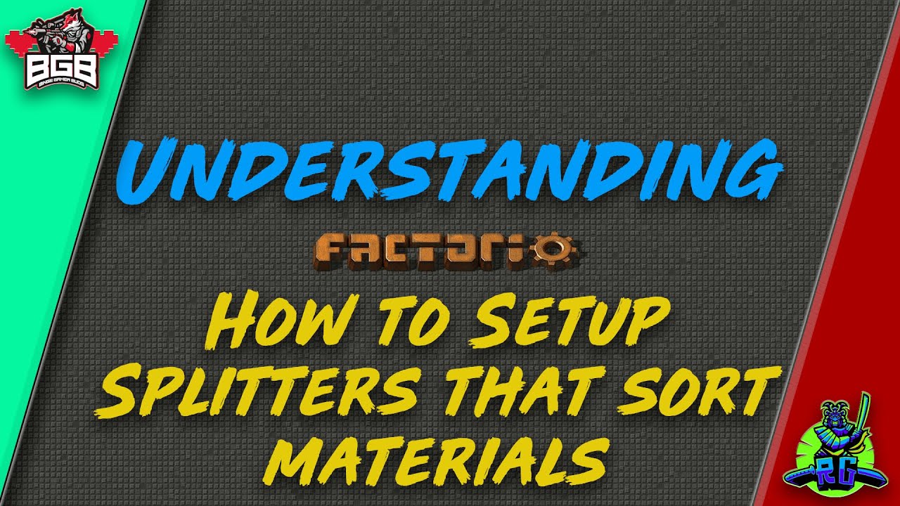 How to setup splitters that sort materials - Factorio - YouTube
