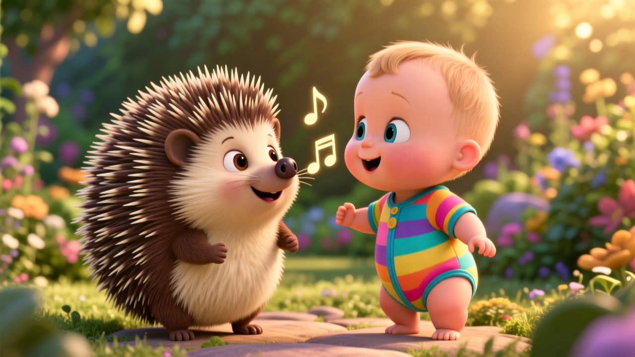 Hedgehog In Baby Garden 🌼🦔 Fun Nature Song for Kids | Cute Nursery ...