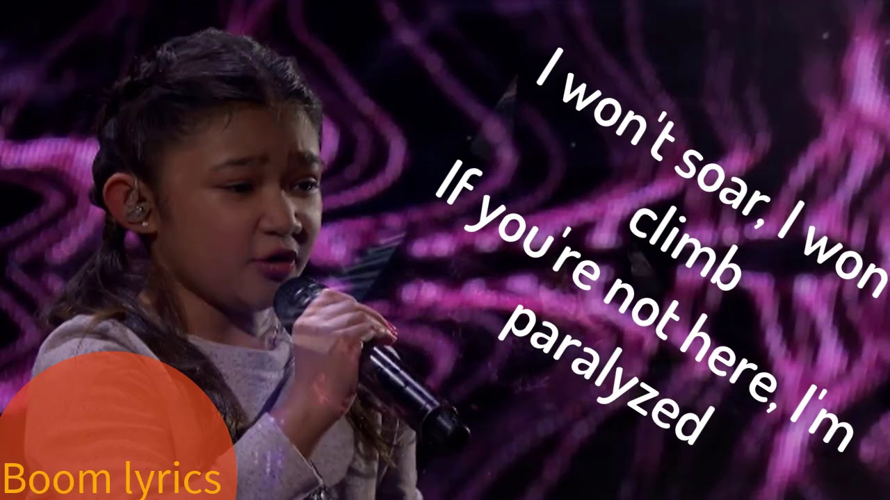 angelica hale 9 years -without you ,david guetta) with lyrics - YouTube