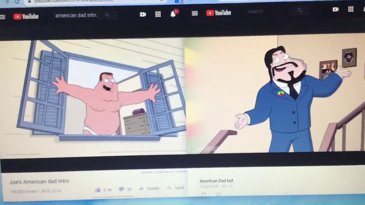 American Dad Intro Side By Side 4 - YouTube
