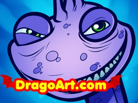 How to Draw Randall, Monsters Inc, Step by Step - YouTube