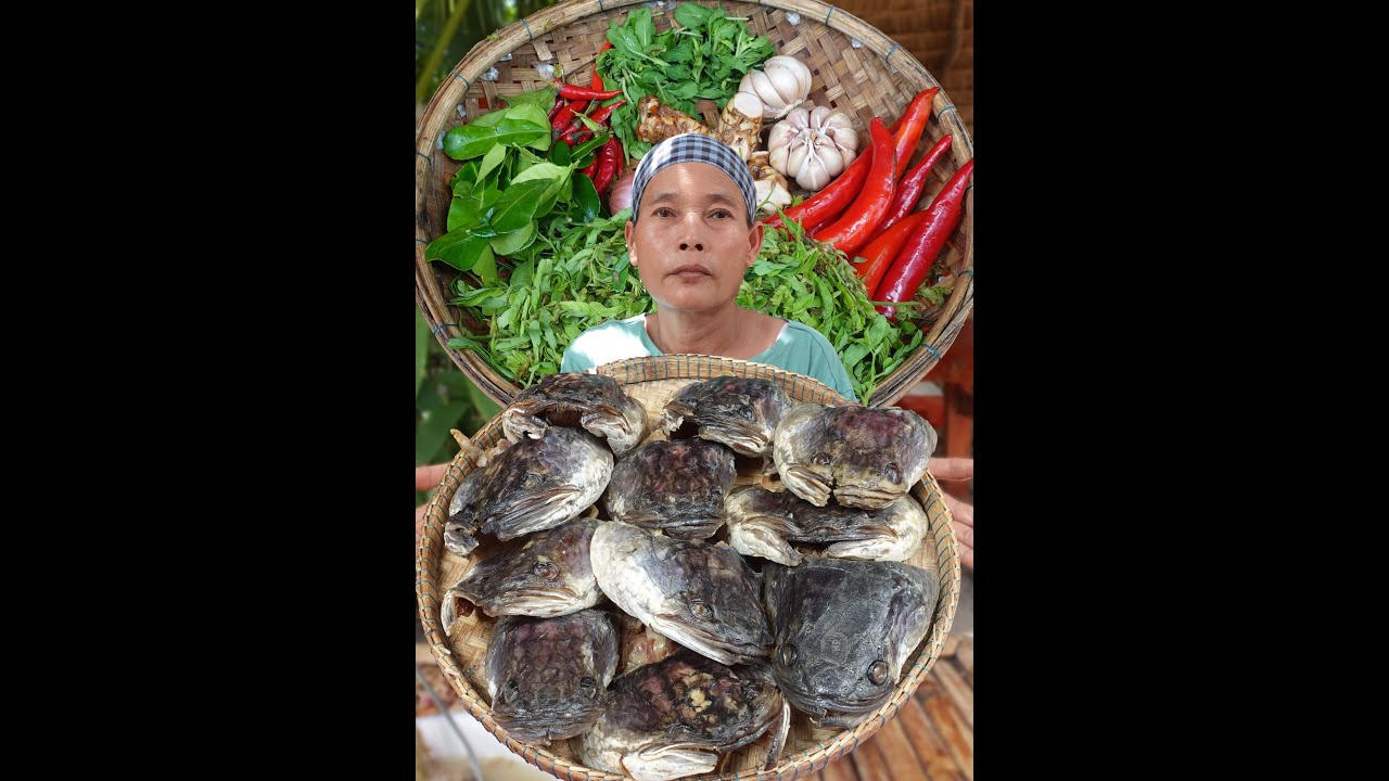 How To Cook Murrel Fish's Heads Sour Soup - YouTube