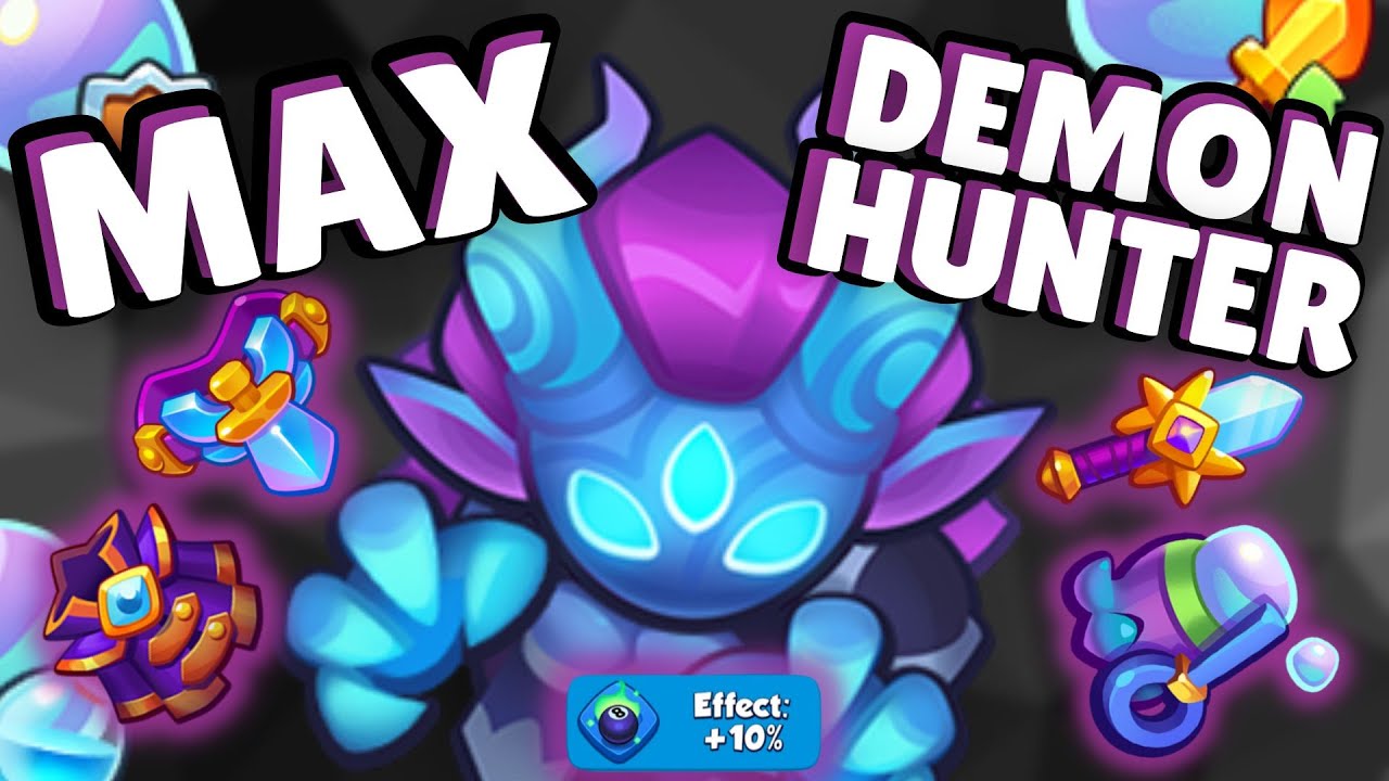 Full set items | Max Demon Hunter vs Max Cultist | Rush Royale - YouTube