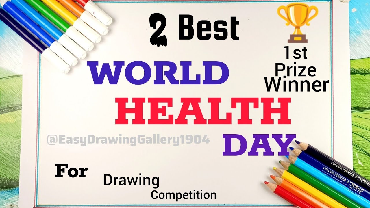 World Health Day Drawing 7th April| How to draw World Health Day Poster ...