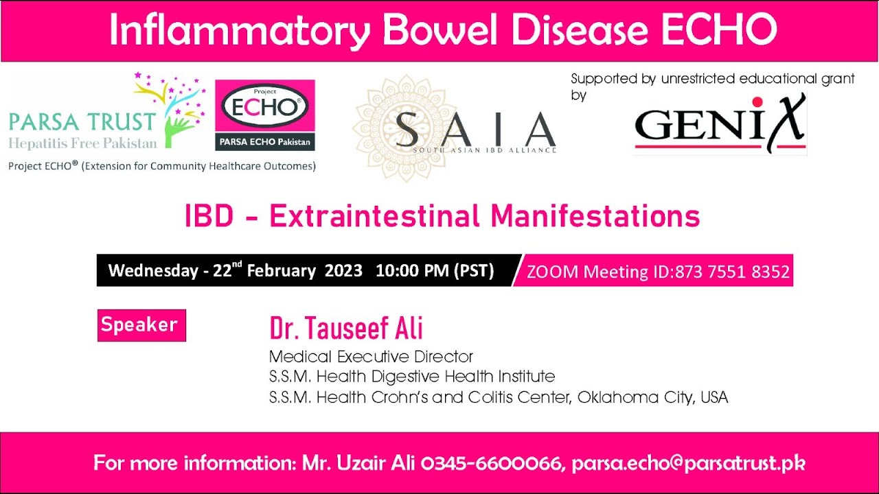 'IBD Extraintestinal Manifestations' - By Dr. Tauseef Ali - YouTube