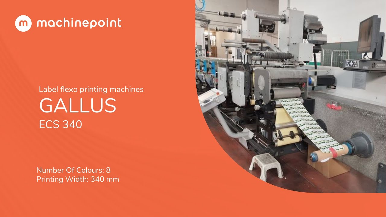 GALLUS ECS 340 Label flexo printing machines | GALLUS Machines - YouTube