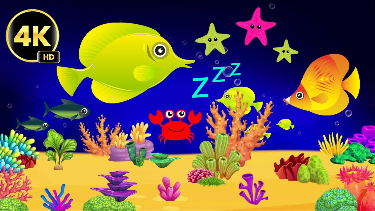 Fish Lullaby and Calming Undersea Animation with Soothing fishes 🐢🐠 ...