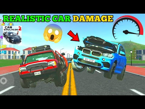 Realistic Car Damage in Car Simulator 2 New Update😱🔥|| Damage Meter😍 ...