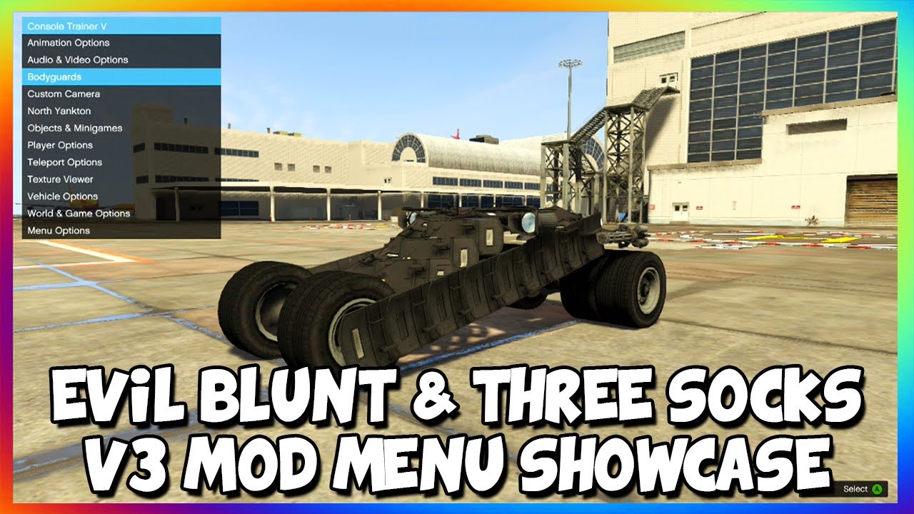 GTA 5: BEST ''SCRIPT MOD MENU'' EVIL BLUNT AND THREE SOCKS V3 - MOD ...
