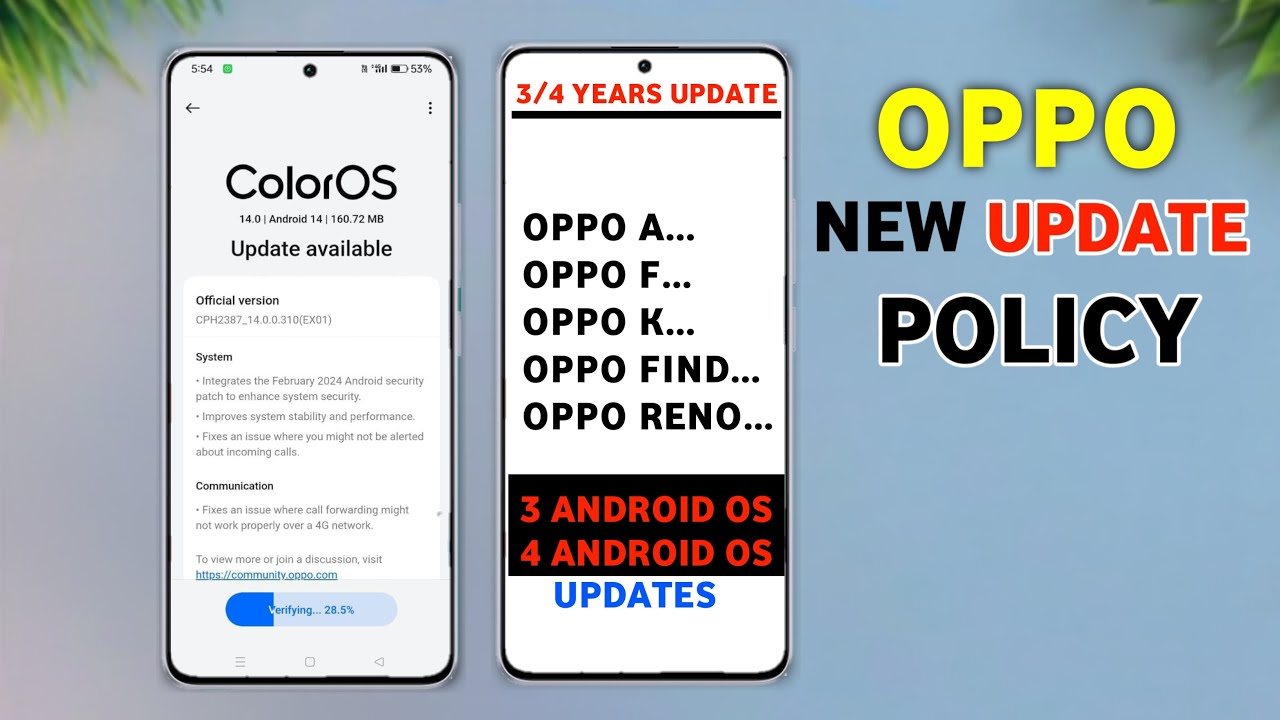 Oppo New Update Policy 😱 4 Years Android Update for Oppo A,K,F,Reno ...