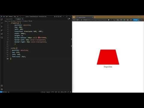CSS Tutorial: Trapezium Shape #html #css #tutorial #shape #trapezium #trapezius #trapezoidal ...