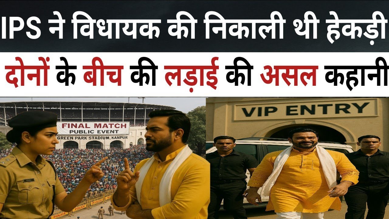 Kanpur Stadium Case | How This IPS Fights with MLC in Front of Public and Media - YouTube
