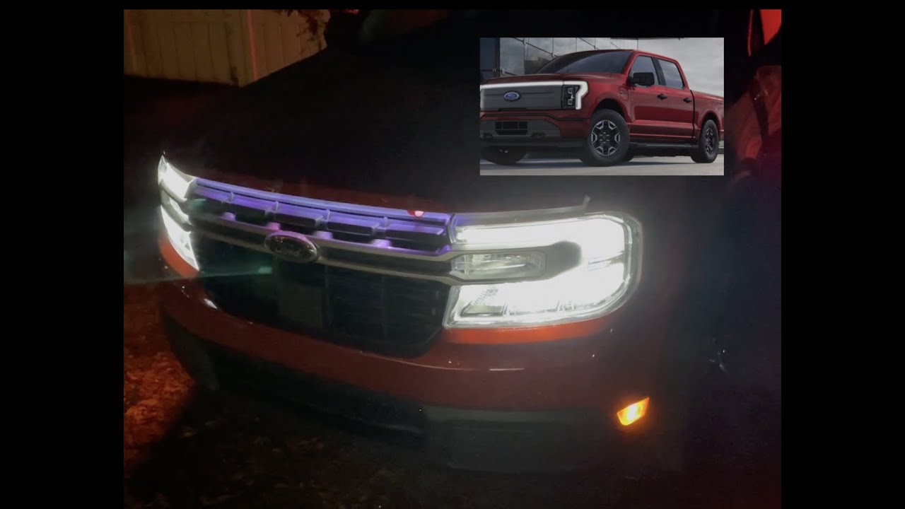 Ford Maverick Front LED Light Bar Test - YouTube