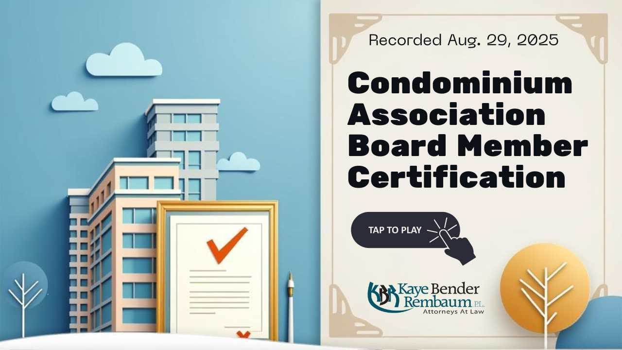 Condo Board Member Certification - YouTube