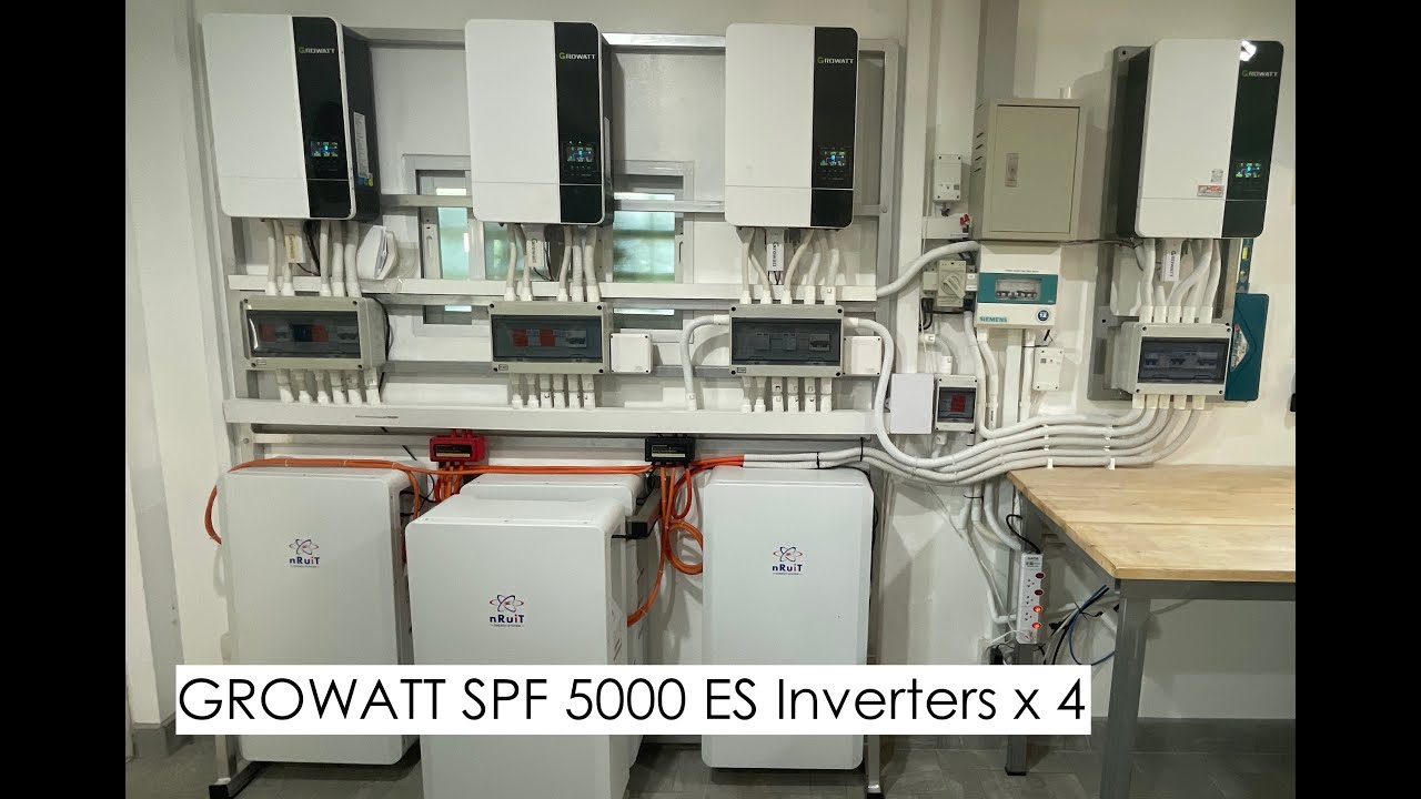 Growatt SPF5000ES Inverters x 4 - YouTube