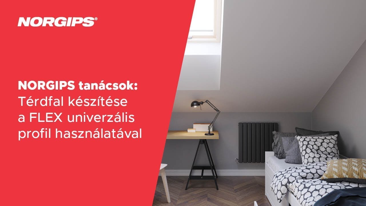 NORGIPS tanácsok – Térdfal készítése a FLEX univerzális profil ...