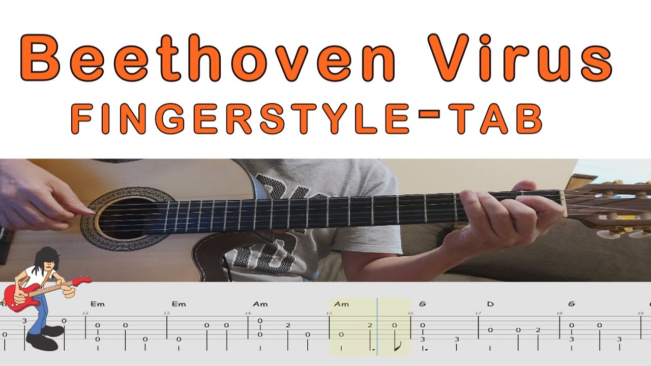 Beethoven Virus Fingerstyle Tab - YouTube