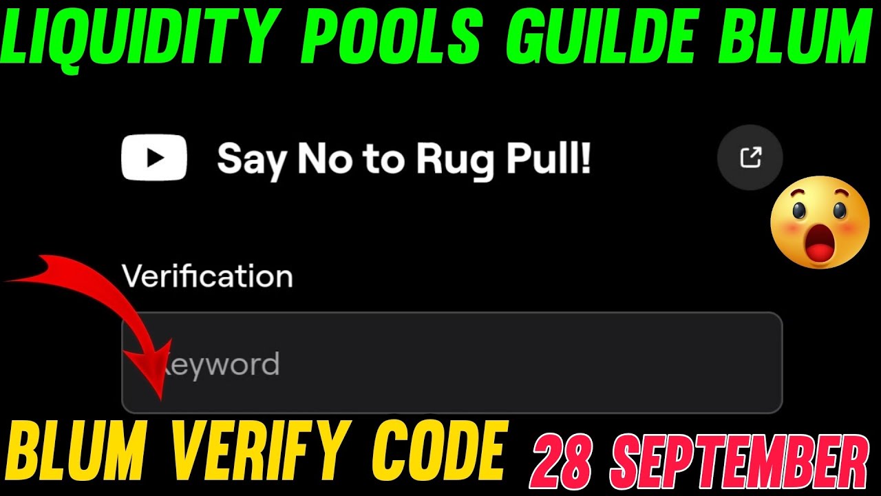 28 September Blum Verify Code Say No To Rug Pull ! Blum YouTube Video ...