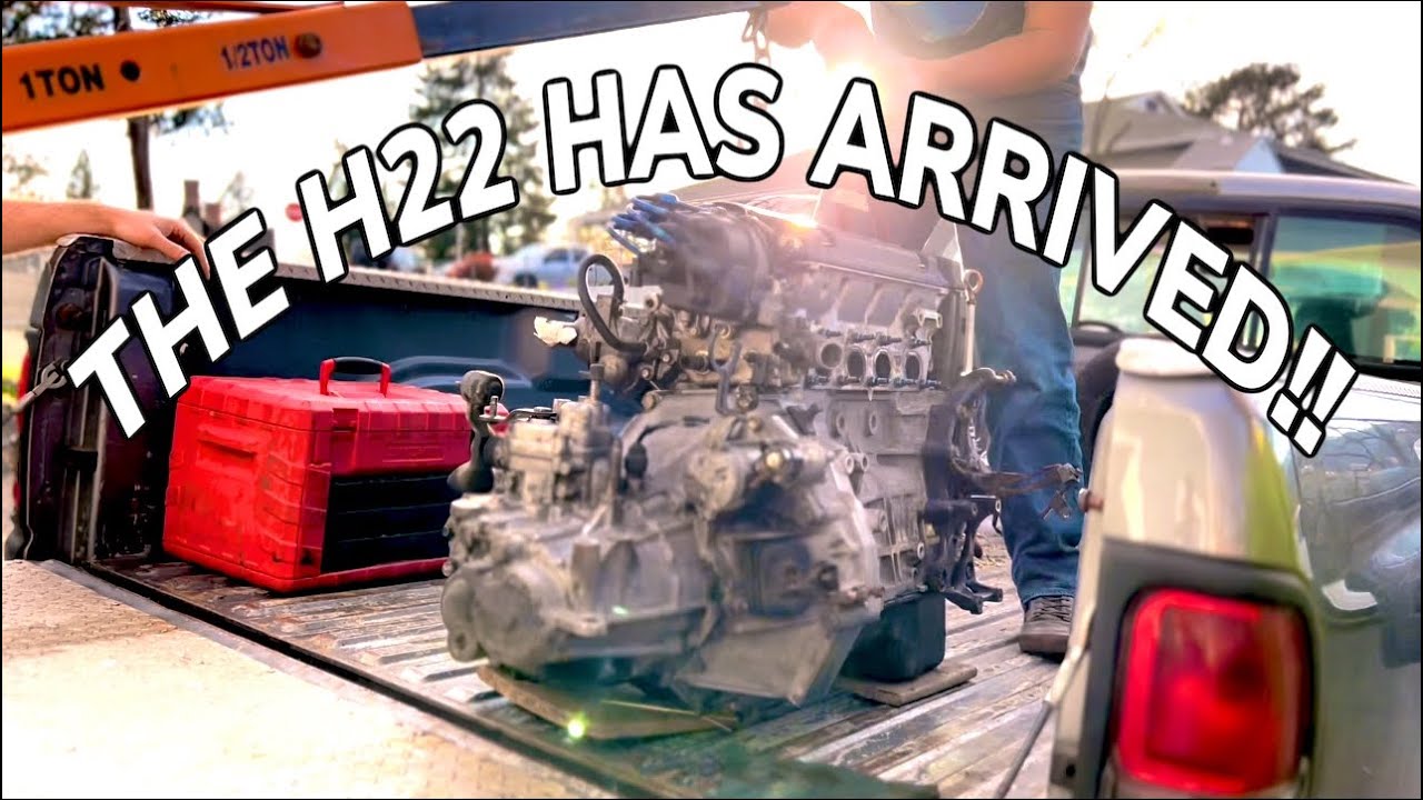 CB7| TAKING DELIVERY OF MY H22A!! Let the build begin! - YouTube