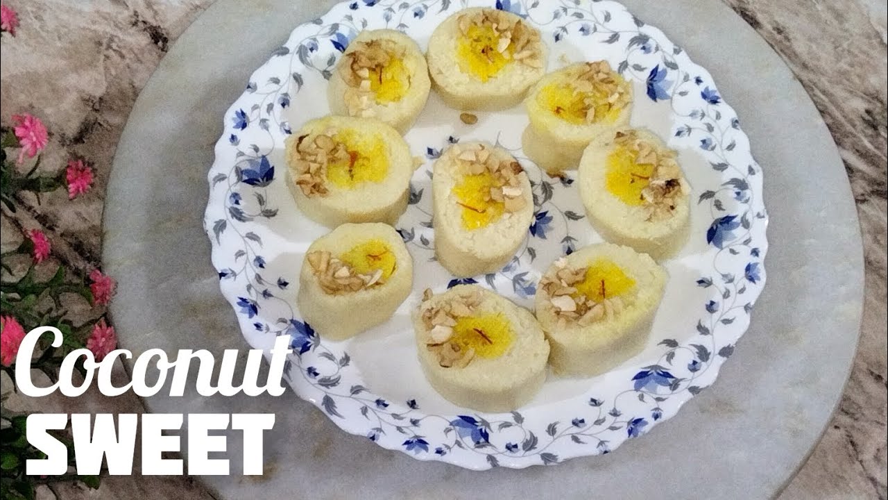 coconut sweet||without cooking|| coconut & walnuts recipes ...