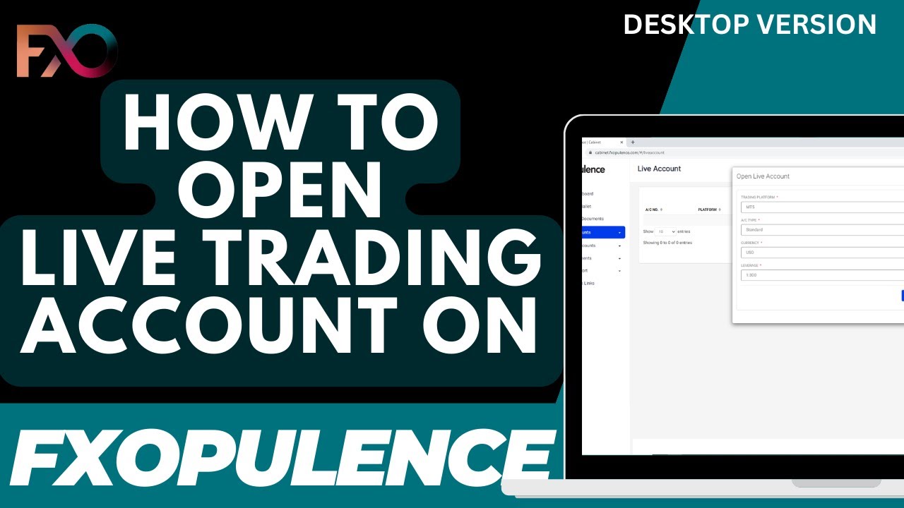 How to open Live Trading Account on FXOpulence - YouTube