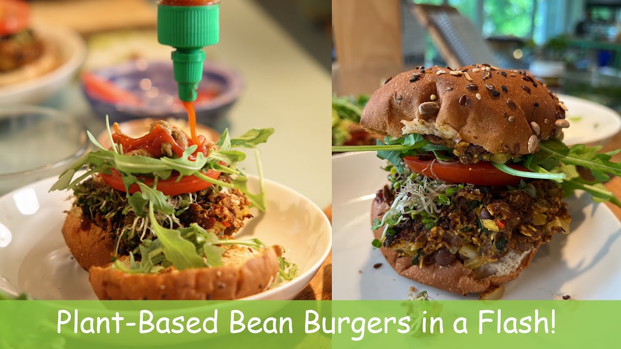Plant-Based Bean Burgers in a Flash! - YouTube