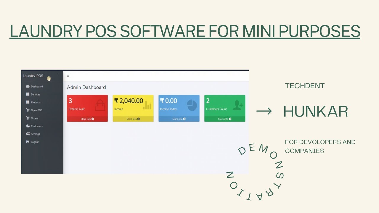 LAUNDRY POS SOFTWARE DEMONSTRATION (FOR MINI PURPOSES) - YouTube
