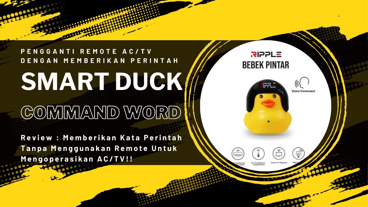 VIRAL!! SMART DUCK/ BEBEK PINTAR PENGGANTI REMOTE KONTROL AC/TV DAN BISA JADI LAMPU MALAM - YouTube