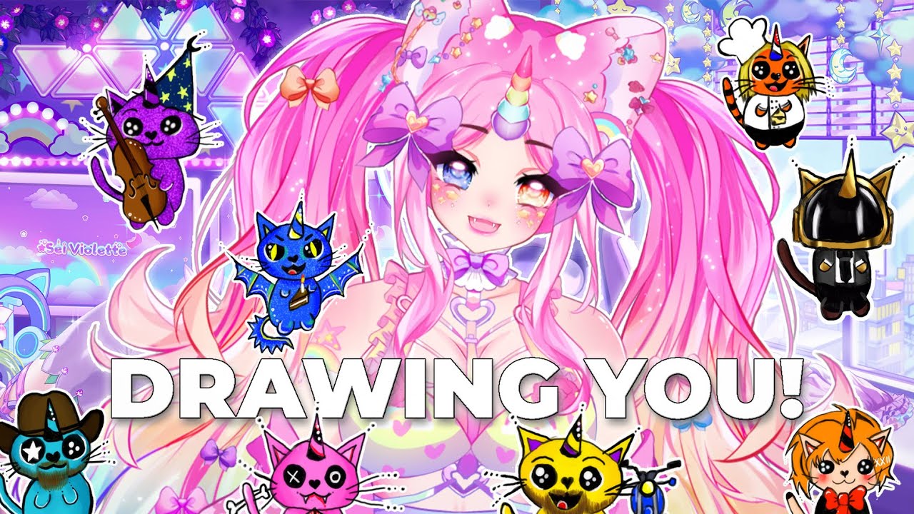 【ART CHILLIN'】DRAWING MORE VIEWERS AS KITTYCORNS! [Part 2] - YouTube