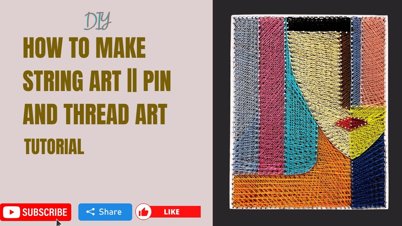 DIY String Art Tutorial | Wall Décor DIY Idea #strings #stringart #wallhanging #youtube - YouTube