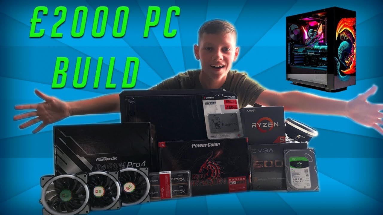 TEENAGER BUILDS $2000 PC - YouTube