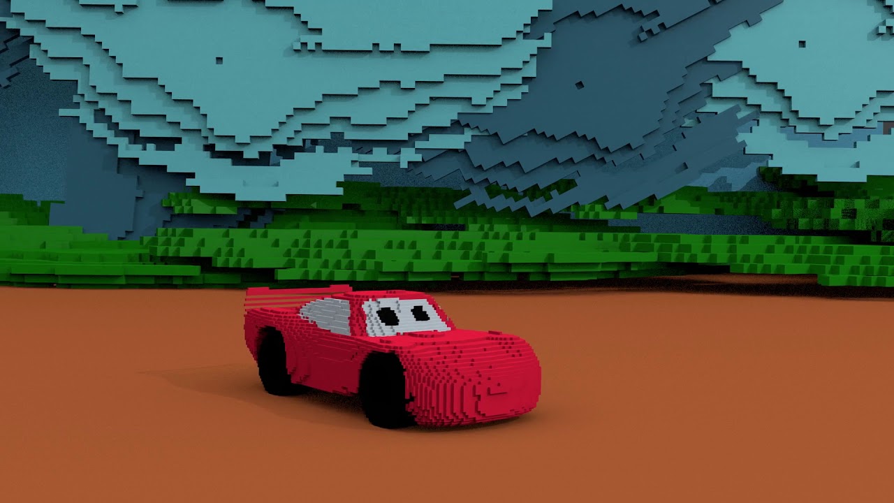 minecraft cars lightning ball mcqueen mater mountain fun kid help - YouTube