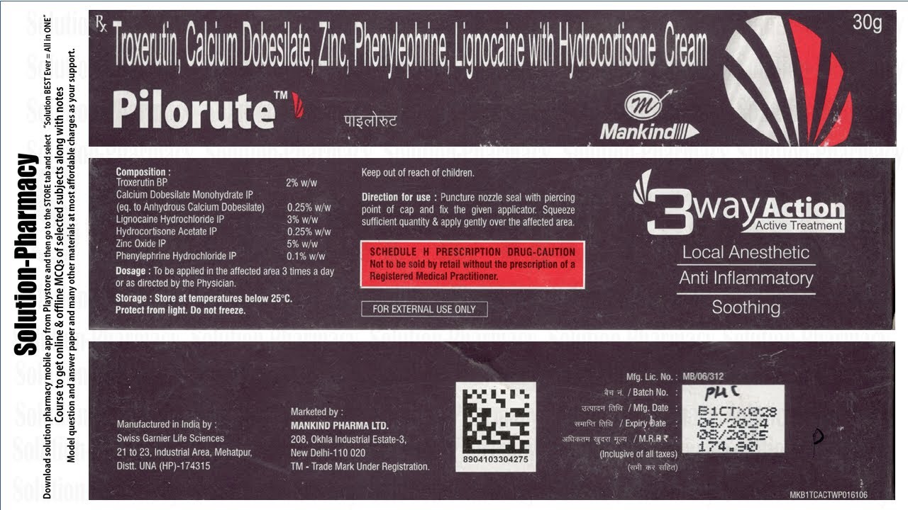 Pilorute Cream | Treatment of Piles and Its Associated Pain Severity ...
