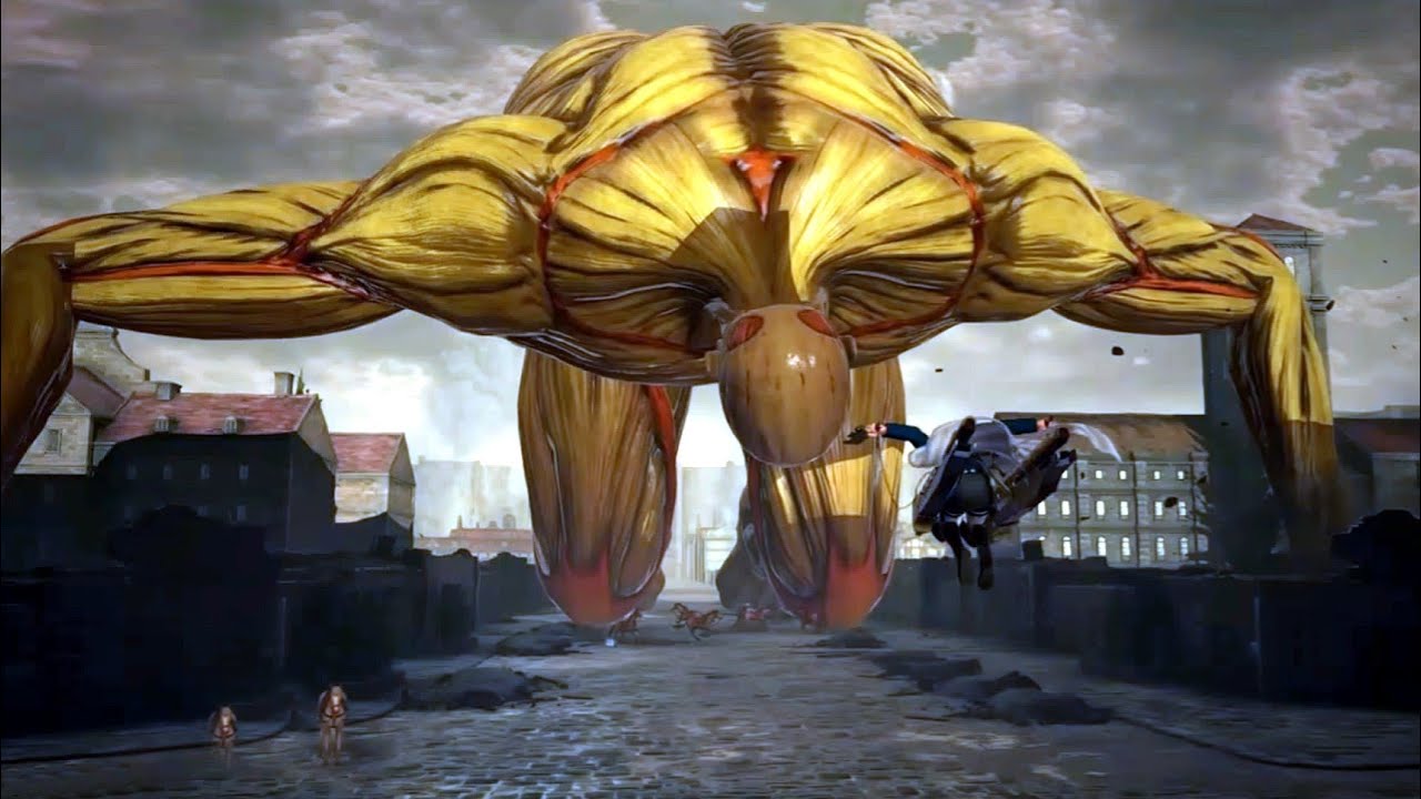 Attack on Titan 2 Final Battle - Colossal Titan Boss Fight - YouTube