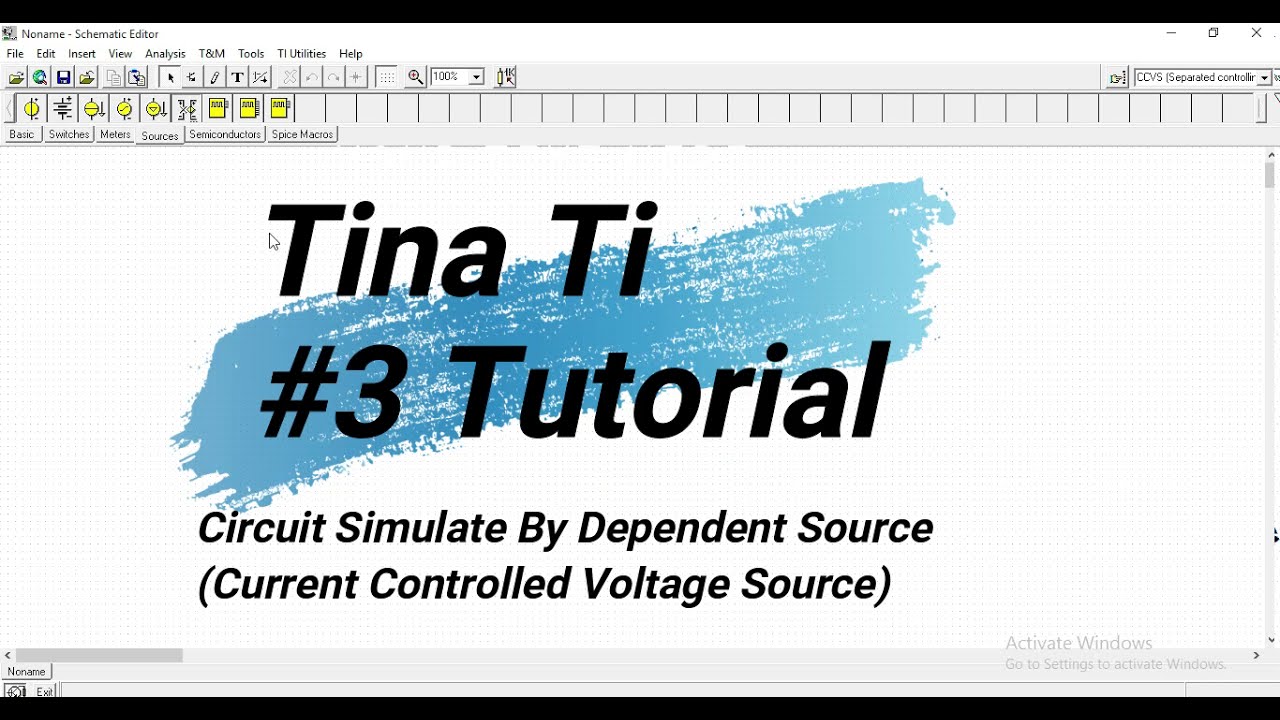 Tina Ti #3 Tutorial in #Hindi Dependend Source (Current Controlled ...