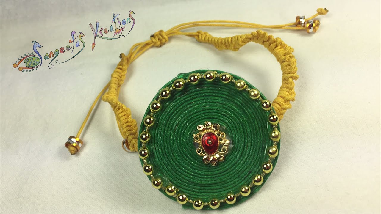 How to make Rakhi/Bracelet with jute thread at home Rakhi Special Part ...