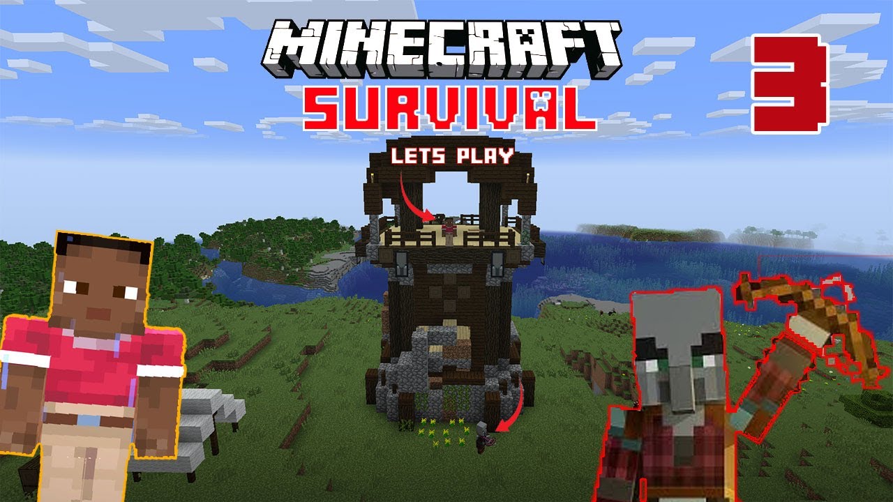 I took a risk to Raid Pillagers Outpost : Minecraft Survival 1.21.5 ...